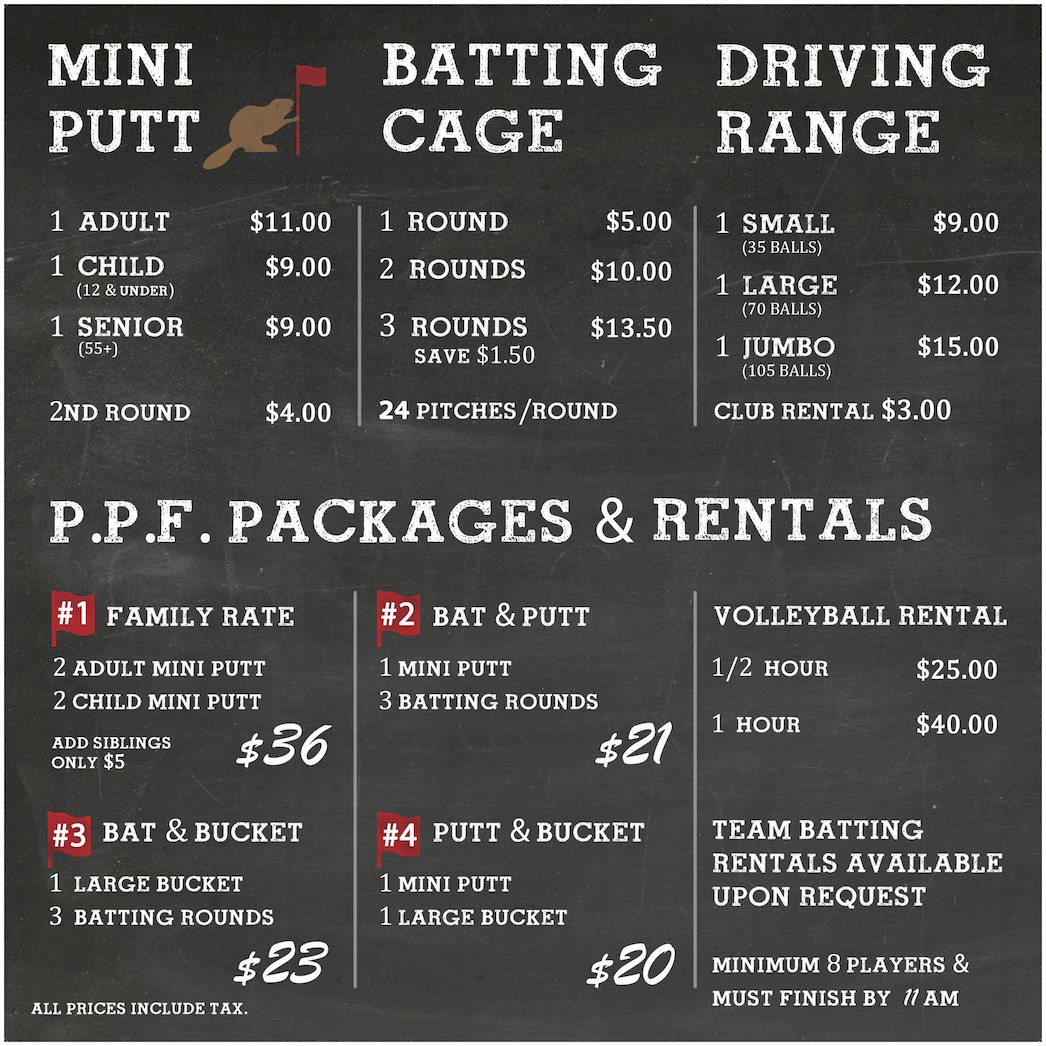 Pricing | Pickering Playing Fields